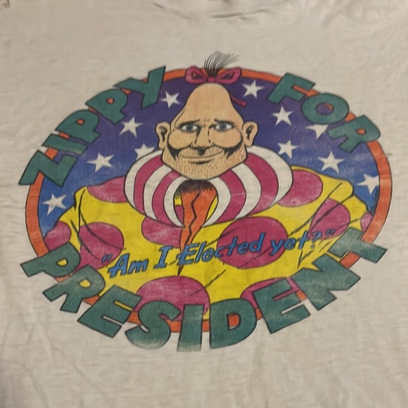 Shirts | Vintage Zippy The Pinhead For President Am I Elected Yet ...